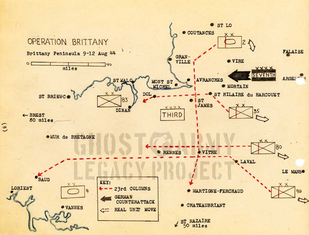 Map of Operation Brittany - Stew Ross Discovers