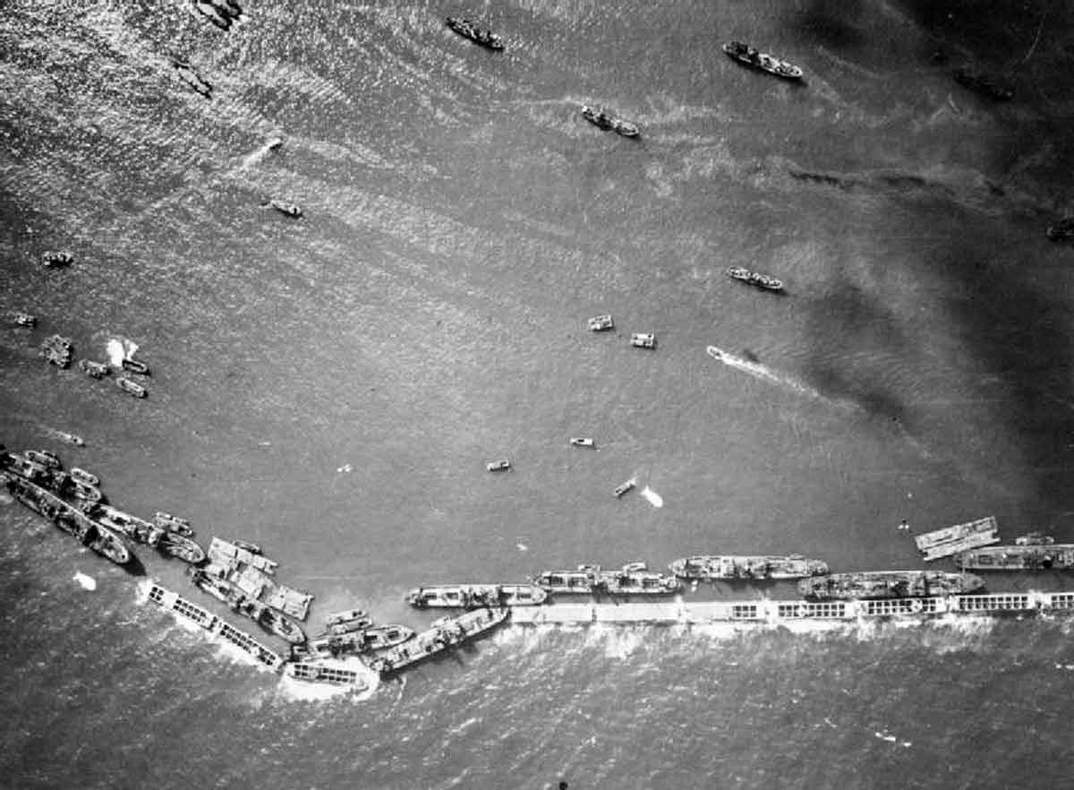 Aerial View of Ships Docked Alongside One of the Phoenix Breakwaters ...