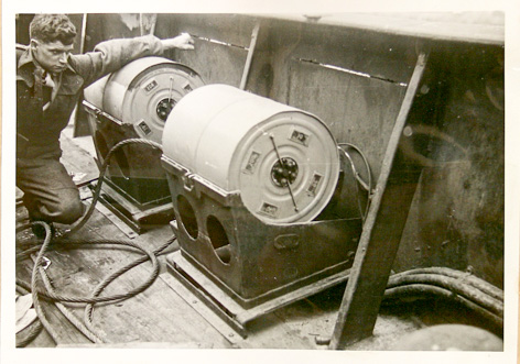 Starboard After D/Cs on the Captured German Vorpostenboot 212 - Stew ...